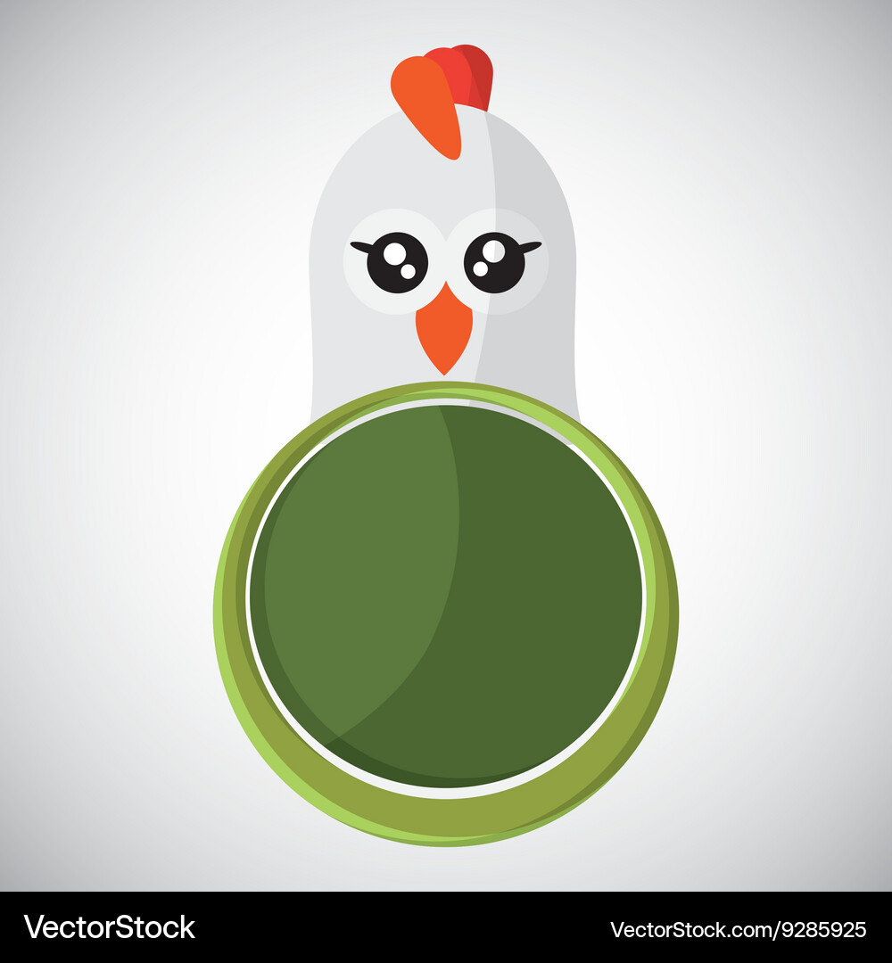 Animal design chicken icon isolated Royalty Free Vector