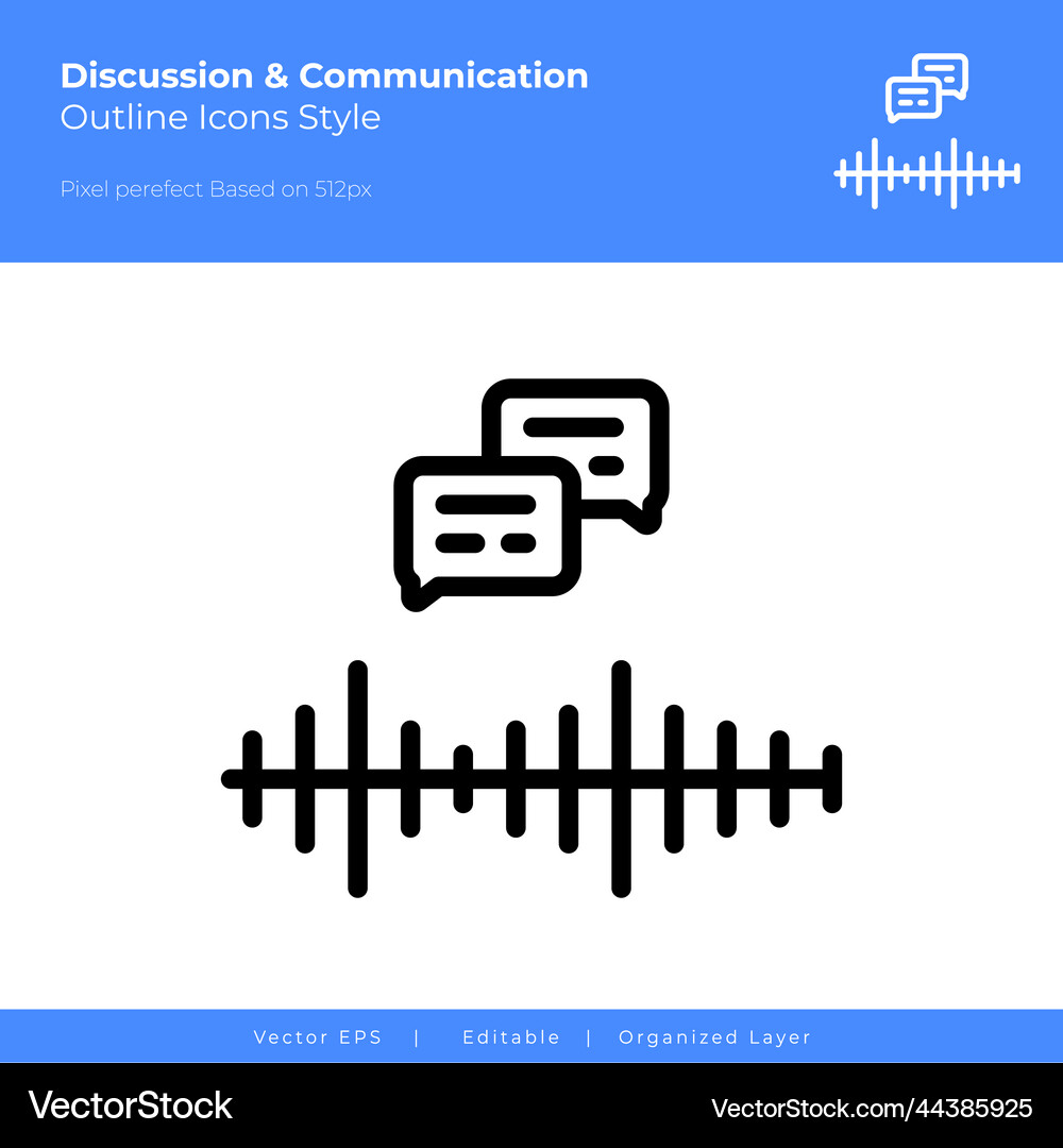 Audio bar outline icon style icon Royalty Free Vector Image