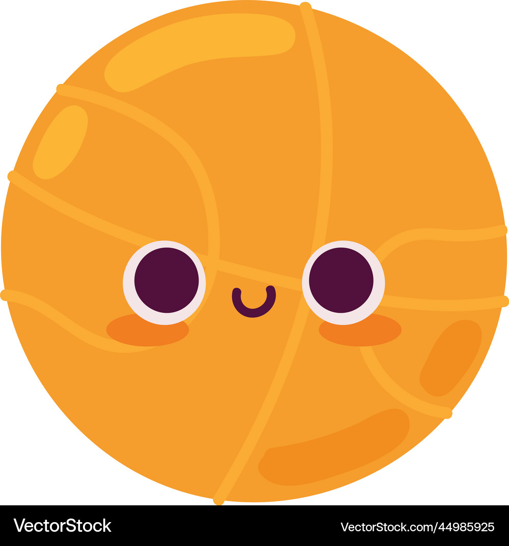 Basketball ball cute school Royalty Free Vector Image