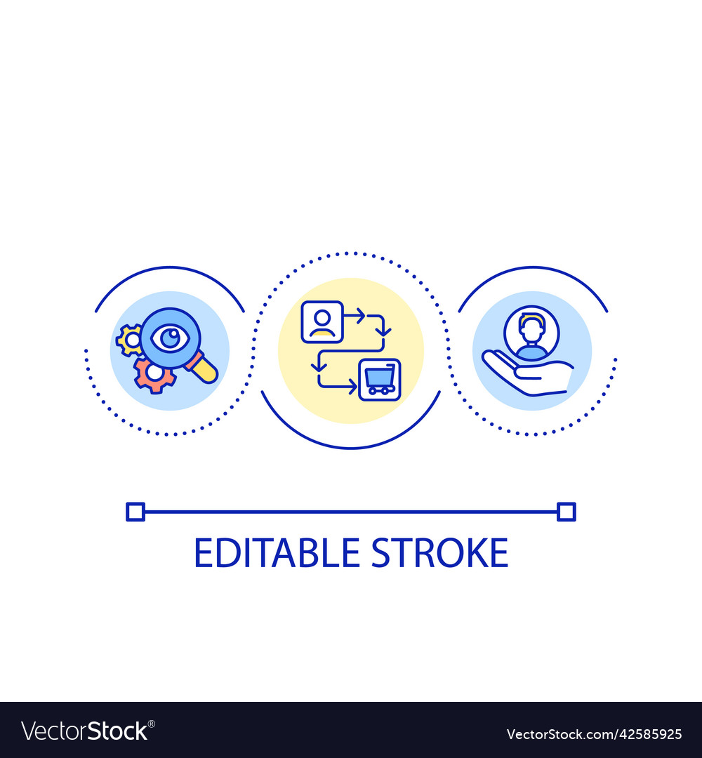 Customer experience loop concept icon Royalty Free Vector
