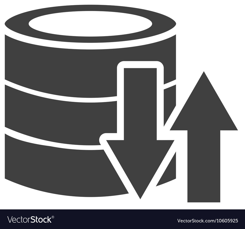 Data storage center isolated icon Royalty Free Vector Image