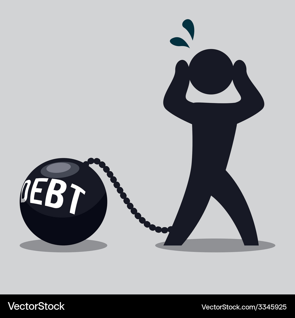 Debt design Royalty Free Vector Image - VectorStock