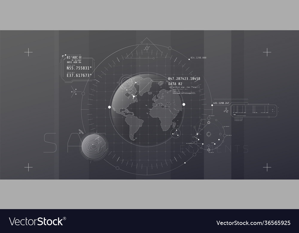 Design a futuristic software interface Royalty Free Vector