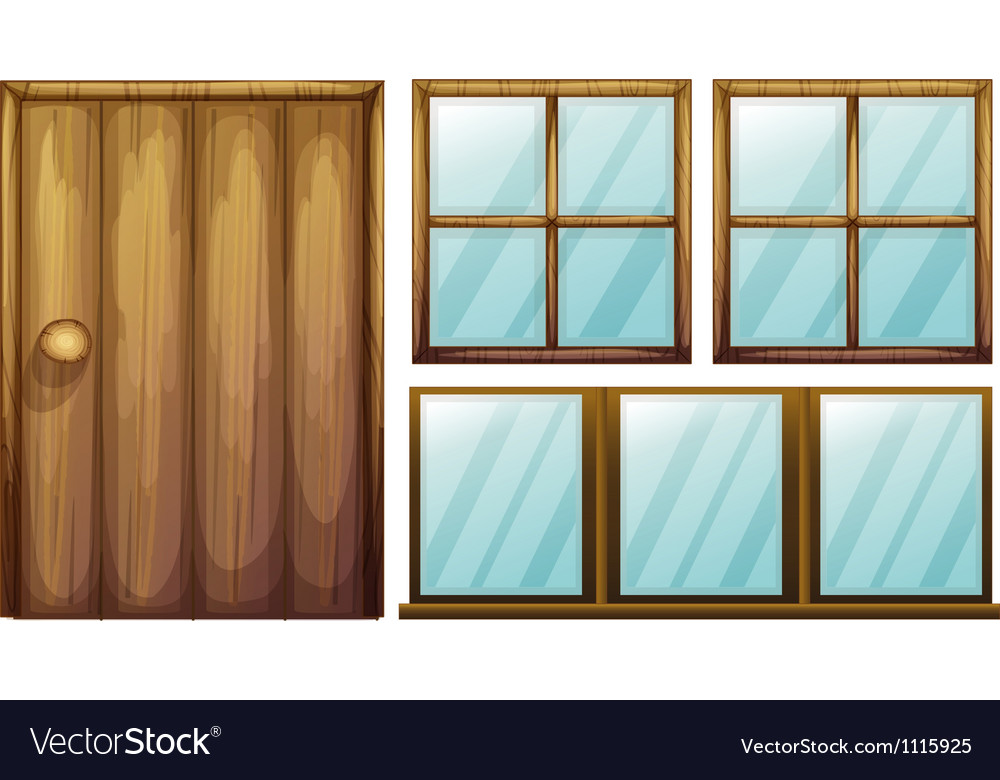 Door and windows Royalty Free Vector Image - VectorStock