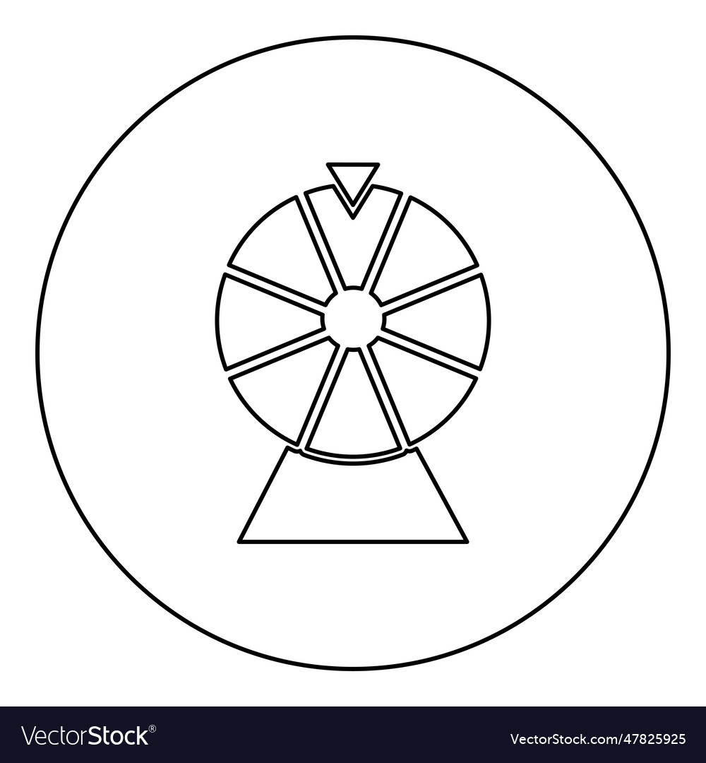 Fortune wheel drum lucky spin game casino Vector Image