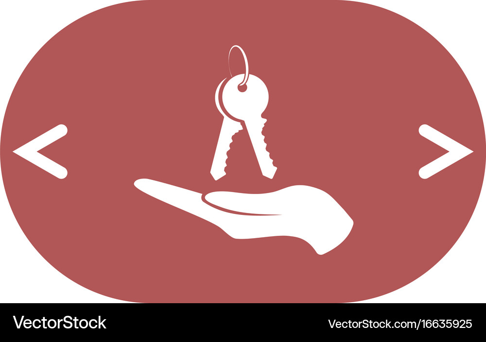 Hand with keys icon flat design best icon Vector Image
