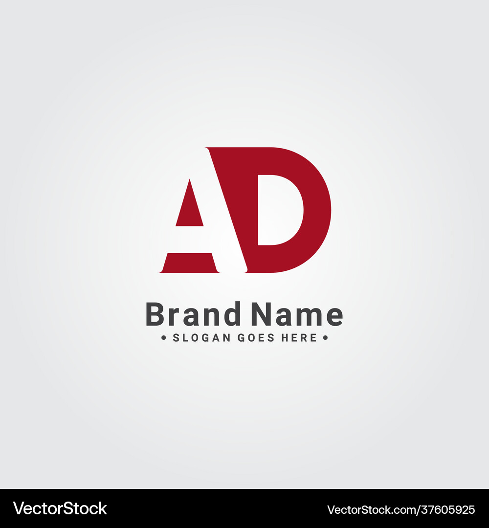 Initial letter ad logo - simple business logo Vector Image