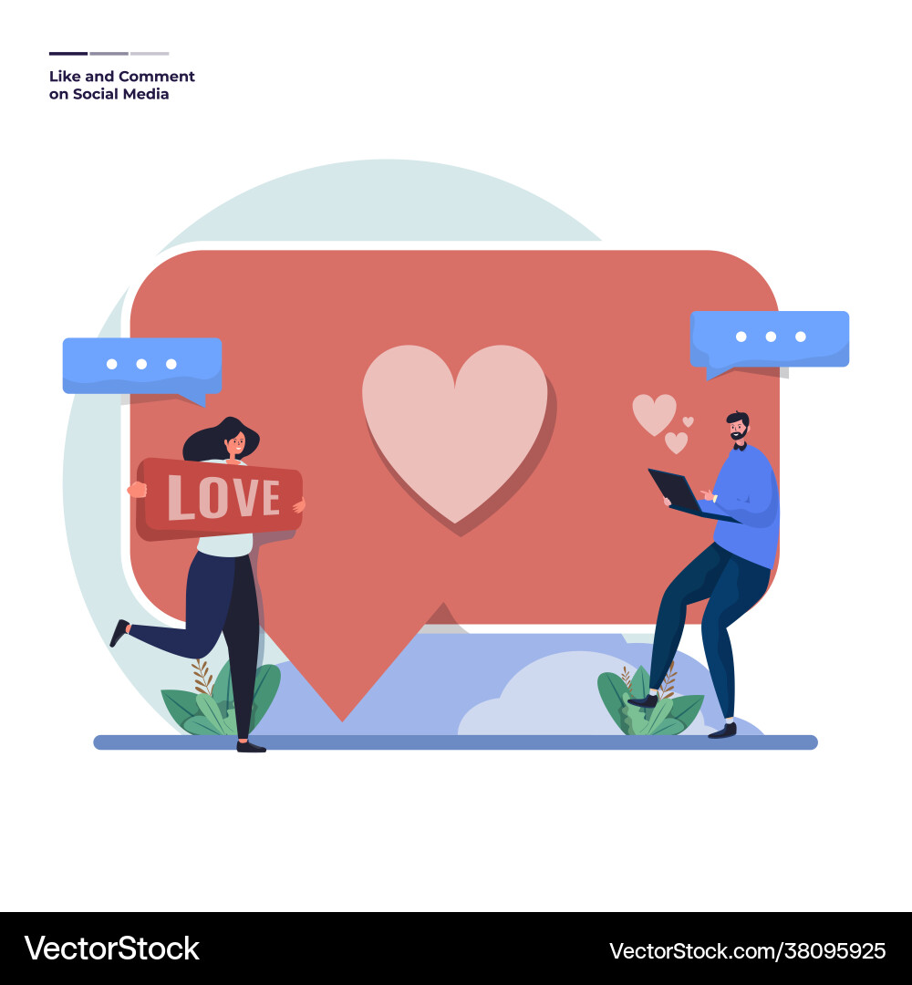Sending messages on social media Royalty Free Vector Image