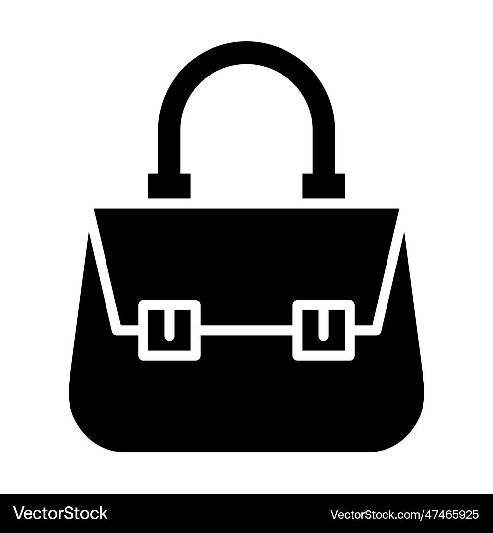 Shoulder bag glyph icon for personal Royalty Free Vector