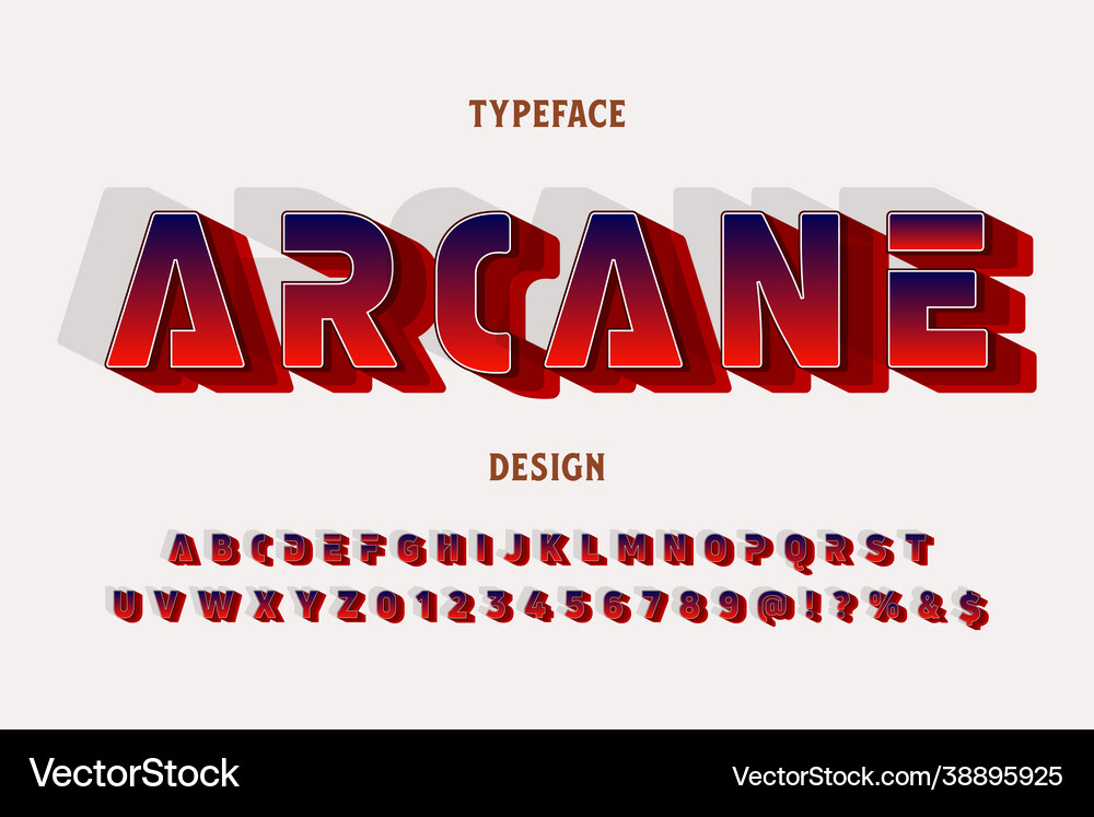 Typeface alphabet font classic lettering retro Vector Image