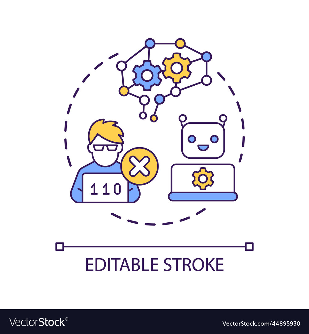 Automate business process concept icon Royalty Free Vector Automate business process concept icon Royalty Free Vector