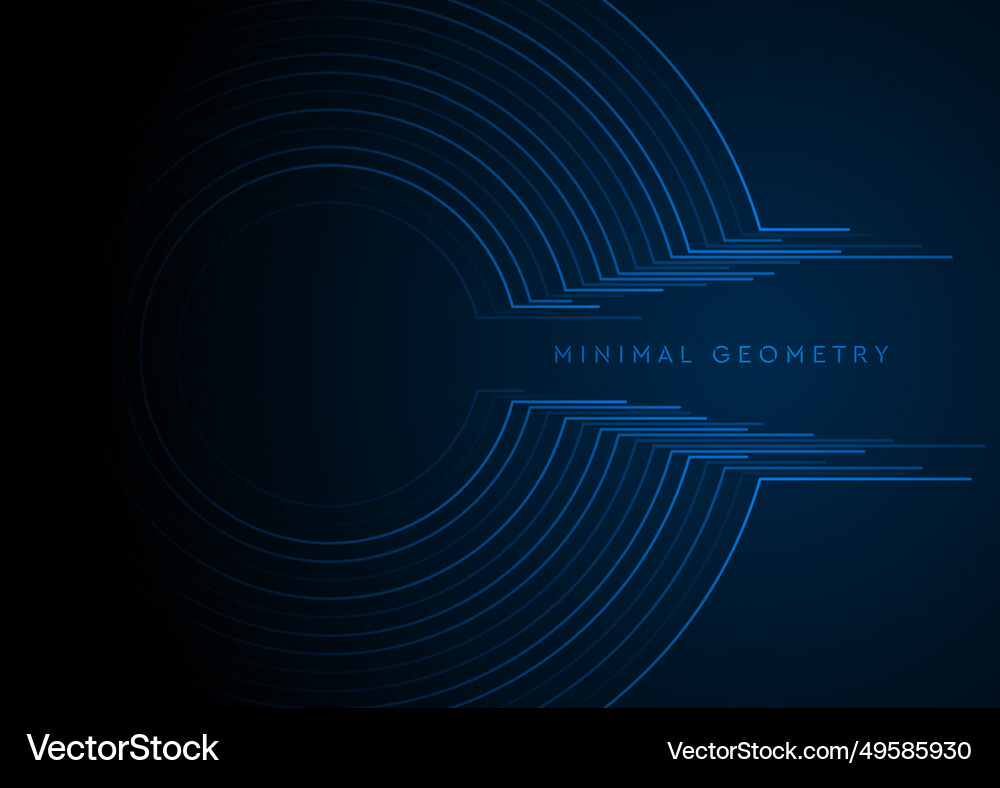 Blue glowing circular lines abstract futuristic Vector Image