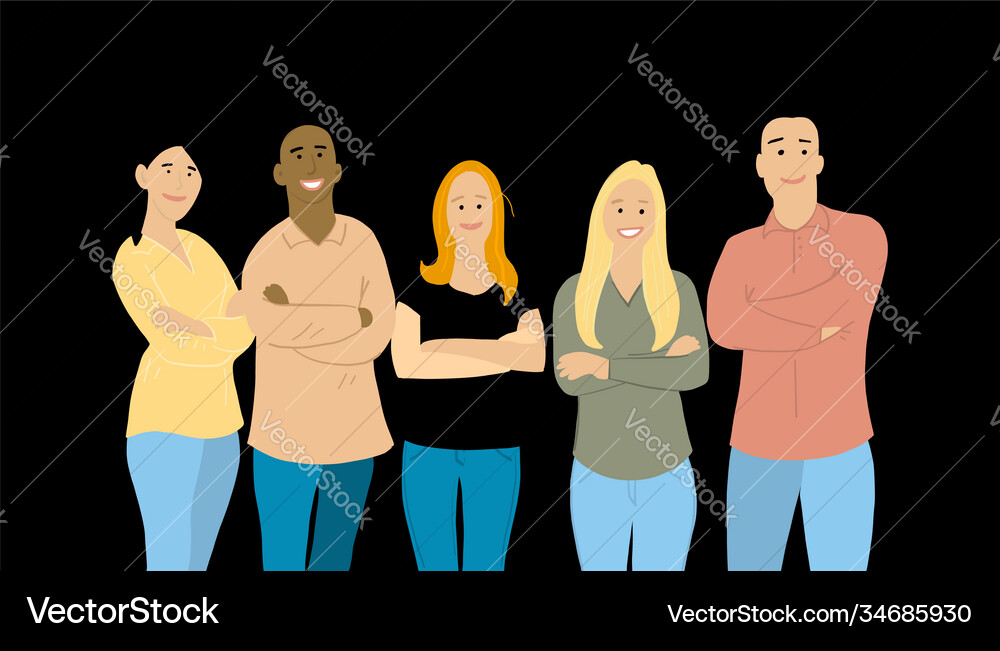 Business team and teamwork concept in flat design Vector Image