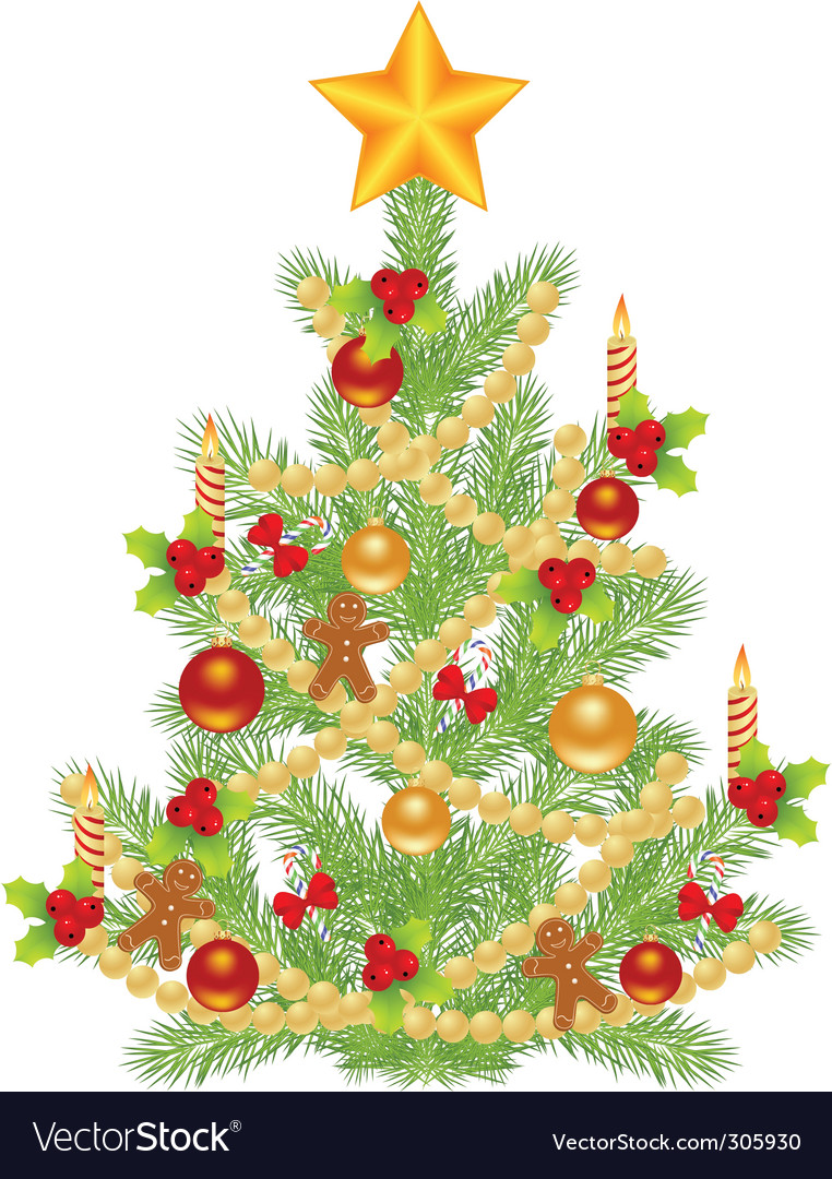Christmas tree Royalty Free Vector Image - VectorStock