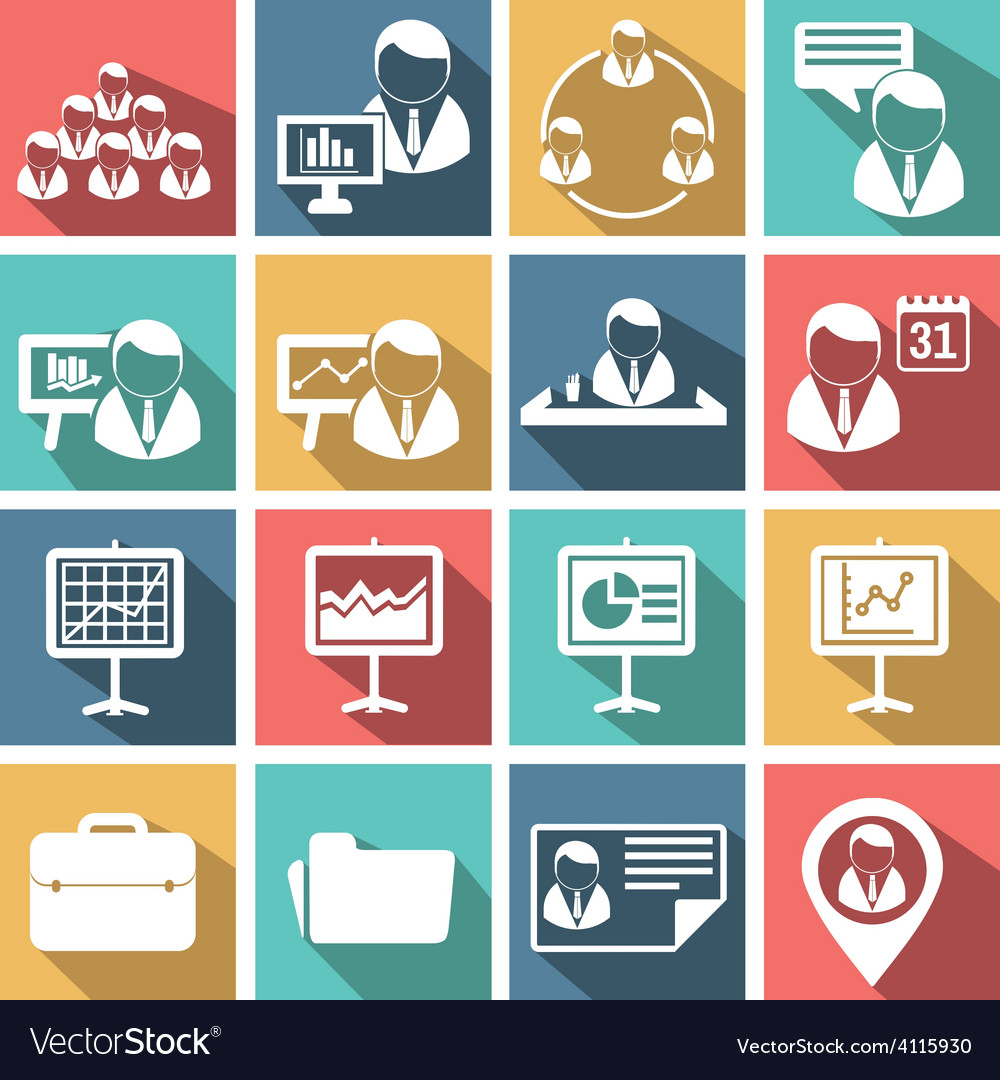 Human resources icons Royalty Free Vector Image