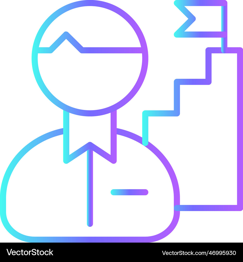 Mission teamwork and management icon with blue Vector Image