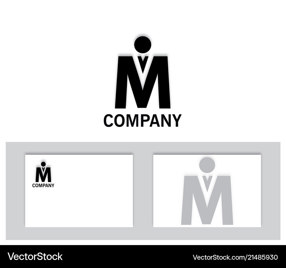 Mister logo image with business card templa Vector Image
