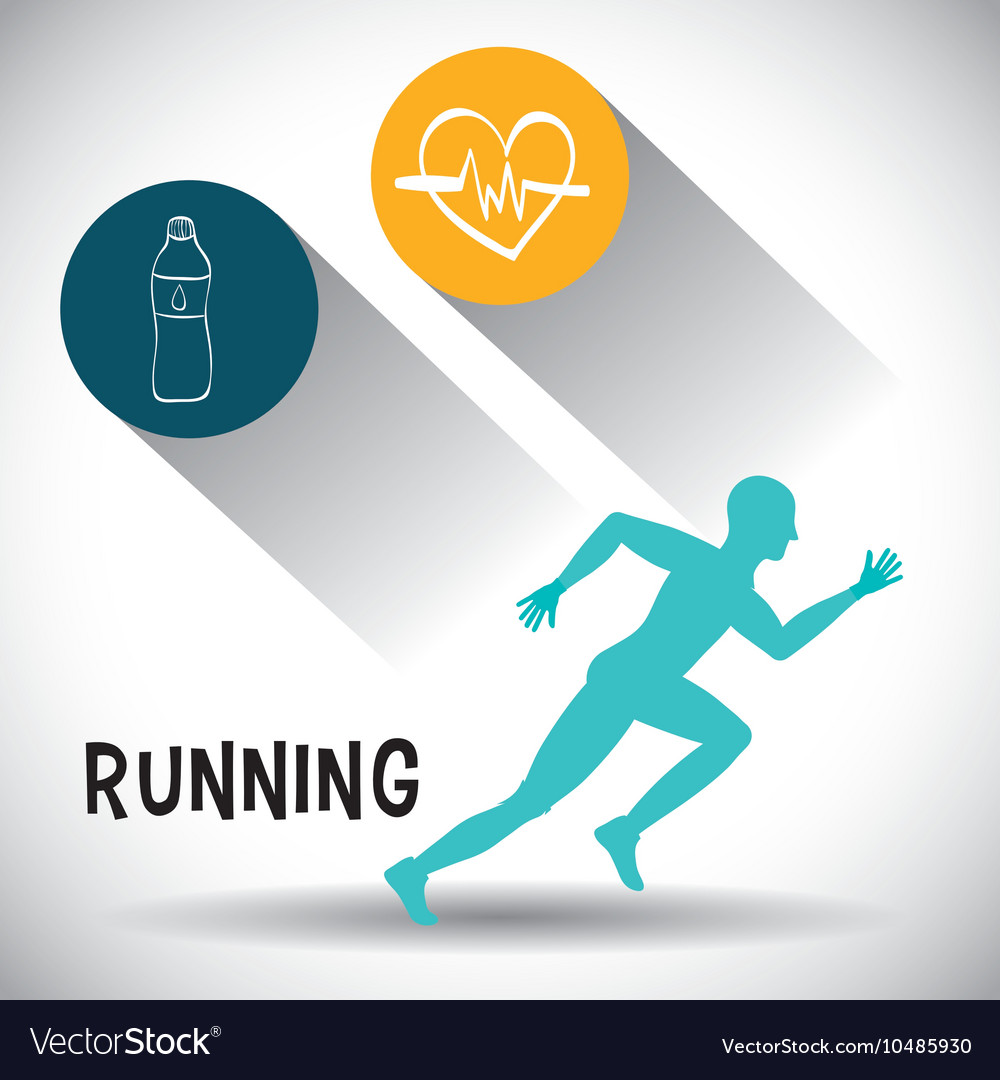 Runner athlete running design Royalty Free Vector Image
