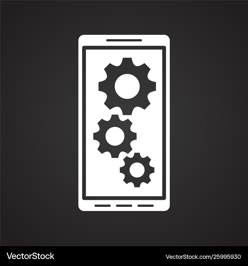 Smartphone related icon on background for graphic Vector Image
