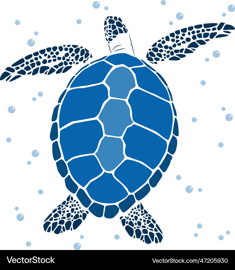 Turtle of design on a white background Royalty Free Vector