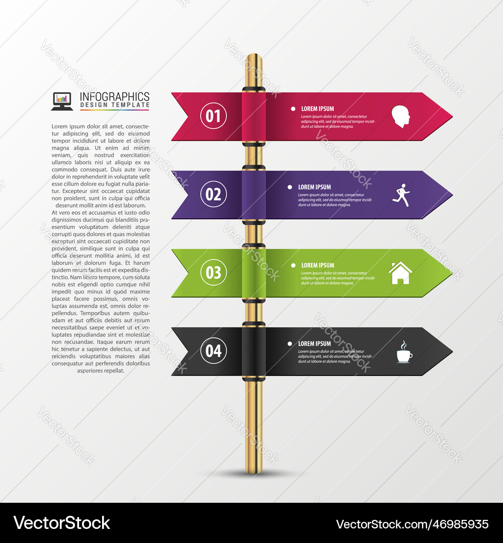 Banner steps business template infographic design Vector Image