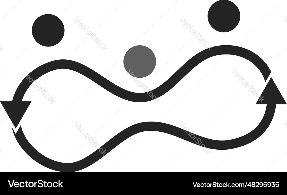 Connection people logo template isolated brand Vector Image