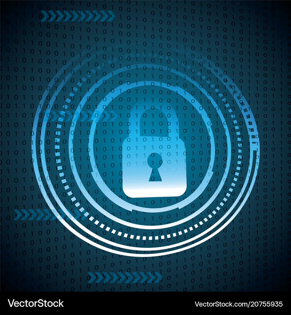 Cyber security digital Royalty Free Vector Image