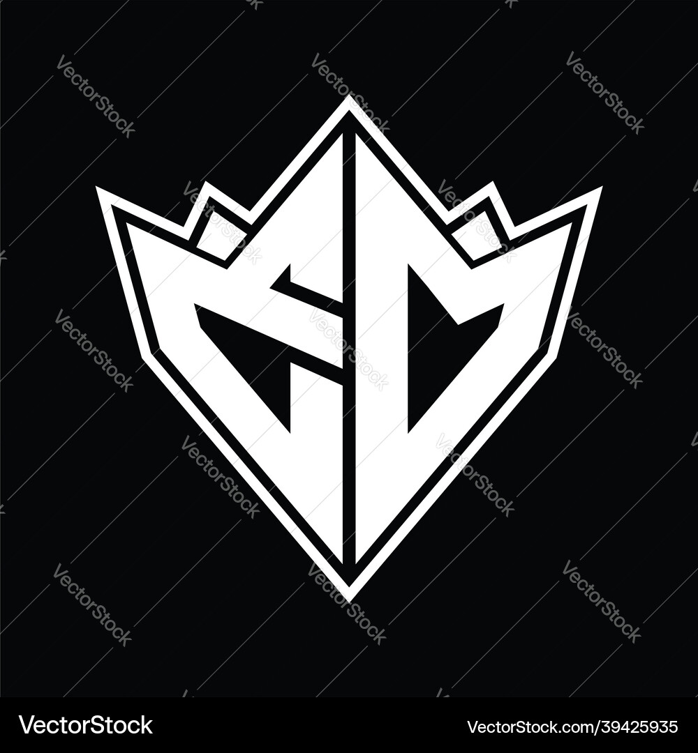 Ed logo monogram design template Royalty Free Vector Image