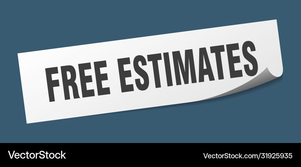 Free estimates sticker free estimates square Vector Image