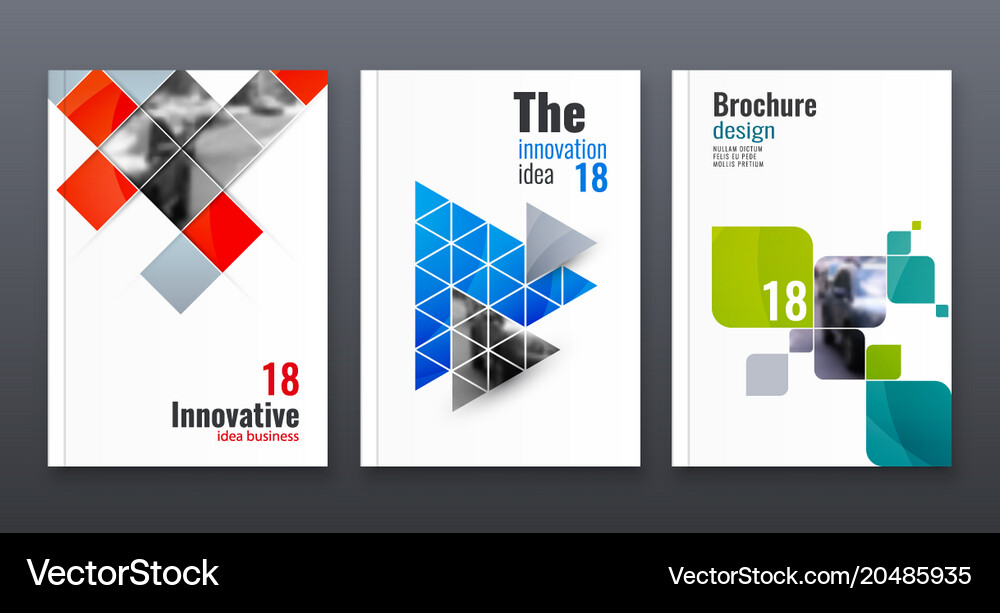 Geometric Background Flyer Royalty Free Vector Image