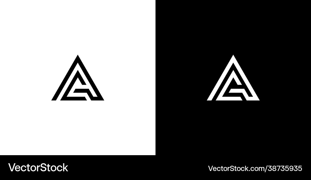 Modern and professional letter ga initials logo Vector Image