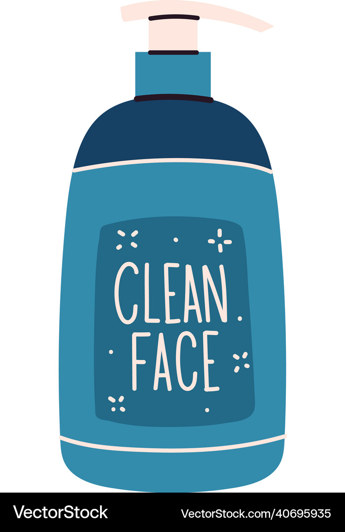 Skin care clean face Royalty Free Vector Image