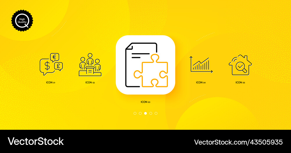 Strategy business podium and graph minimal line Vector Image