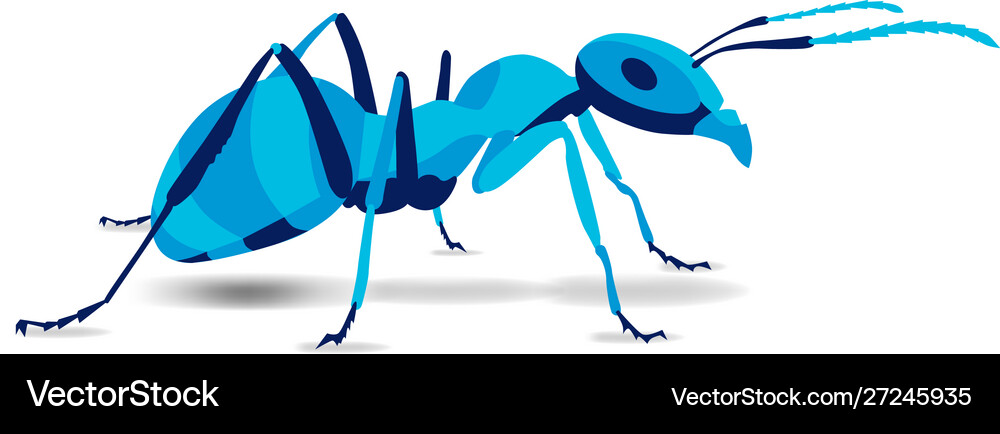 Trendy stylized ant pismire line Royalty Free Vector Image