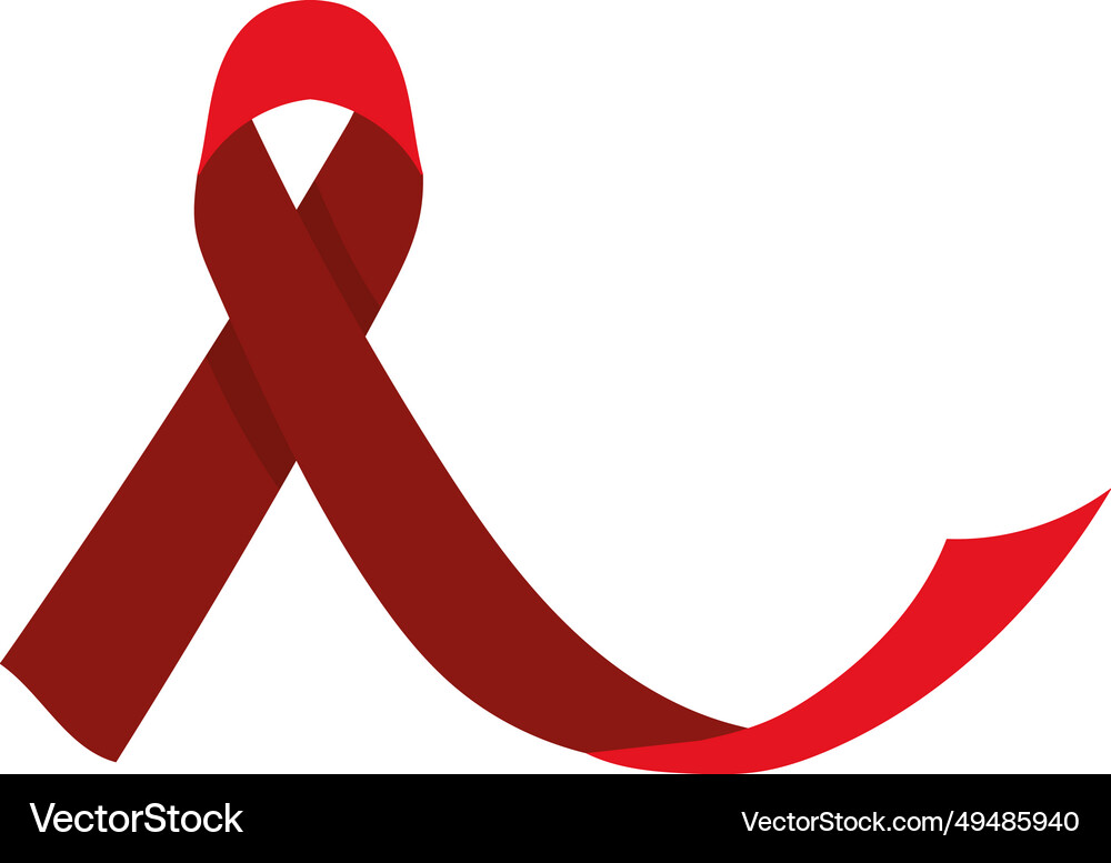 Aids day crimson ribbon Royalty Free Vector Image