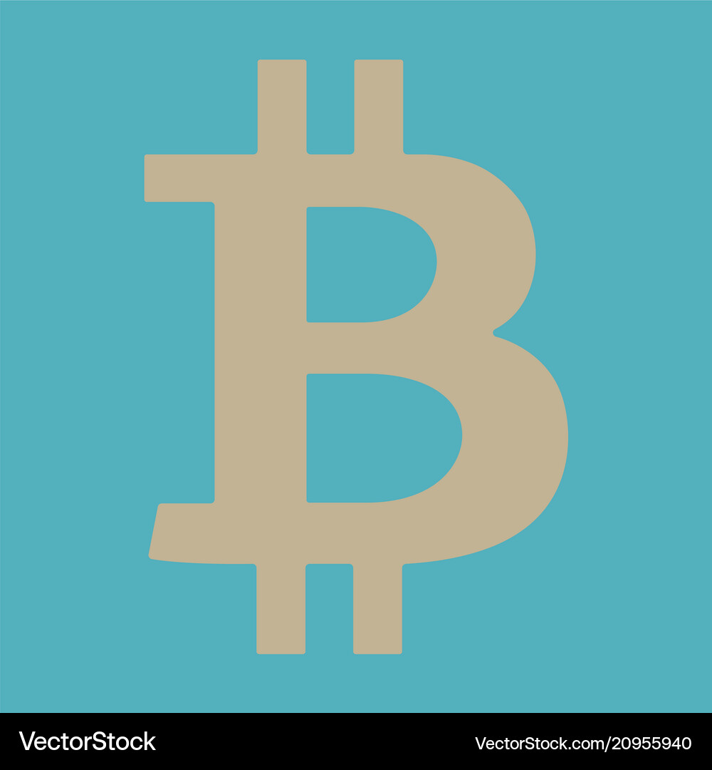 Bitcoin sign icon for internet money crypto Vector Image