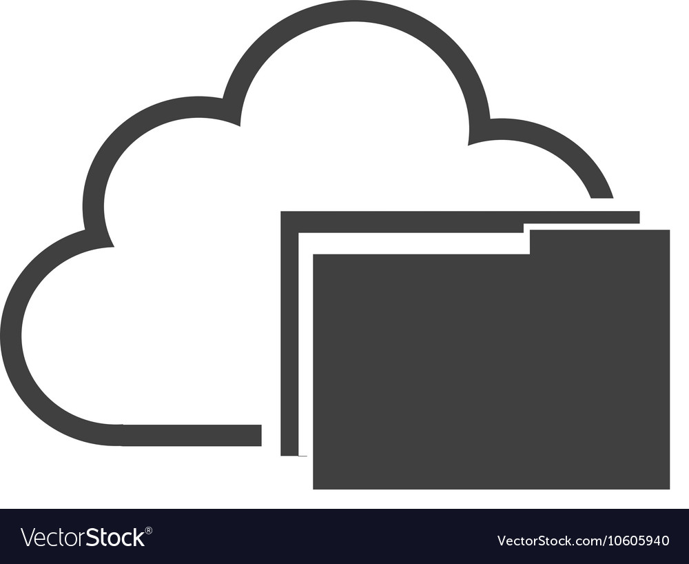 Cloud computing data center isolated icon Vector Image