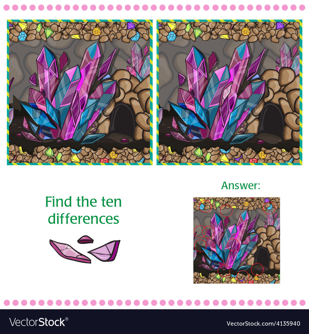 Find differences between two images Royalty Free Vector