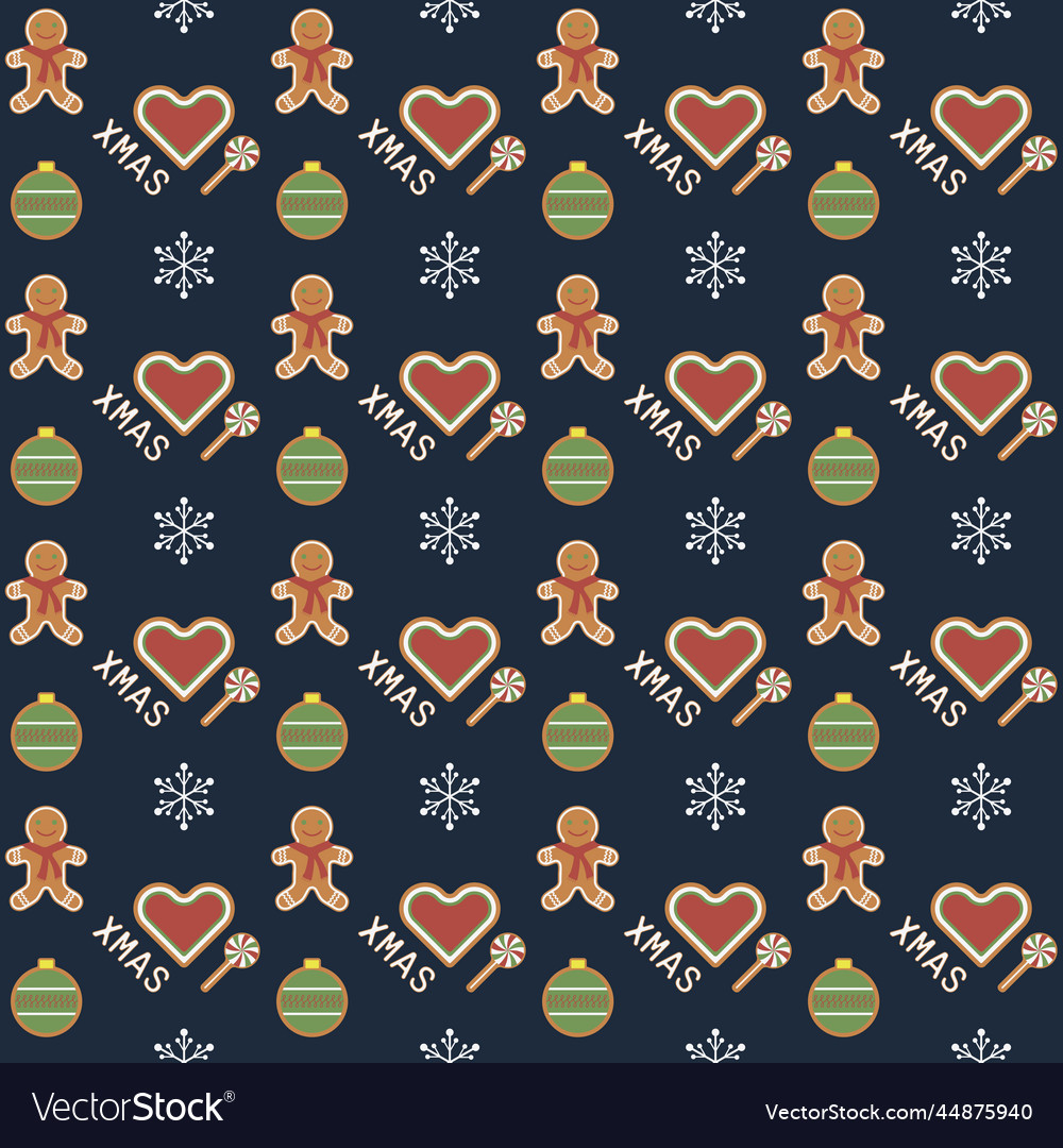 Gingerbread seamless pattern festive christmas Vector Image Gingerbread seamless pattern festive christmas Vector Image