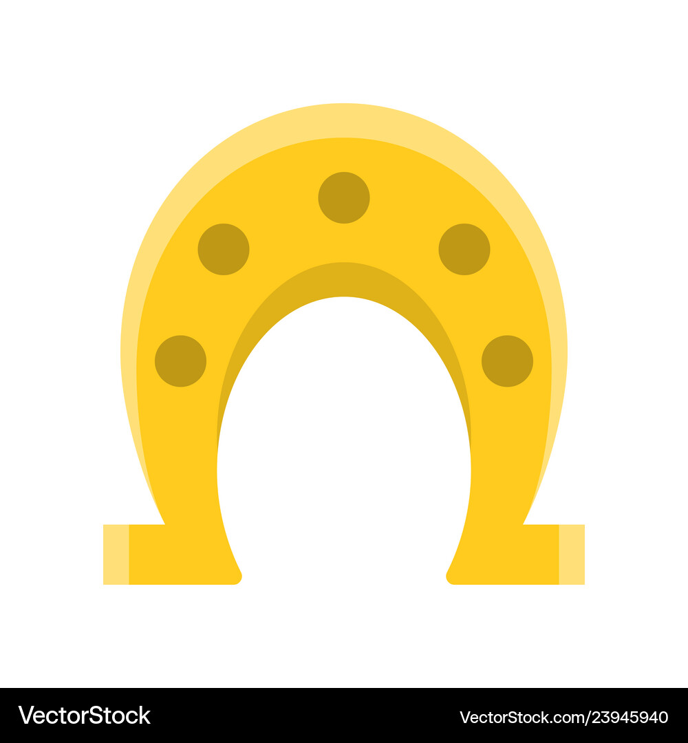 Horseshoe feast of saint patrick flat icon Vector Image