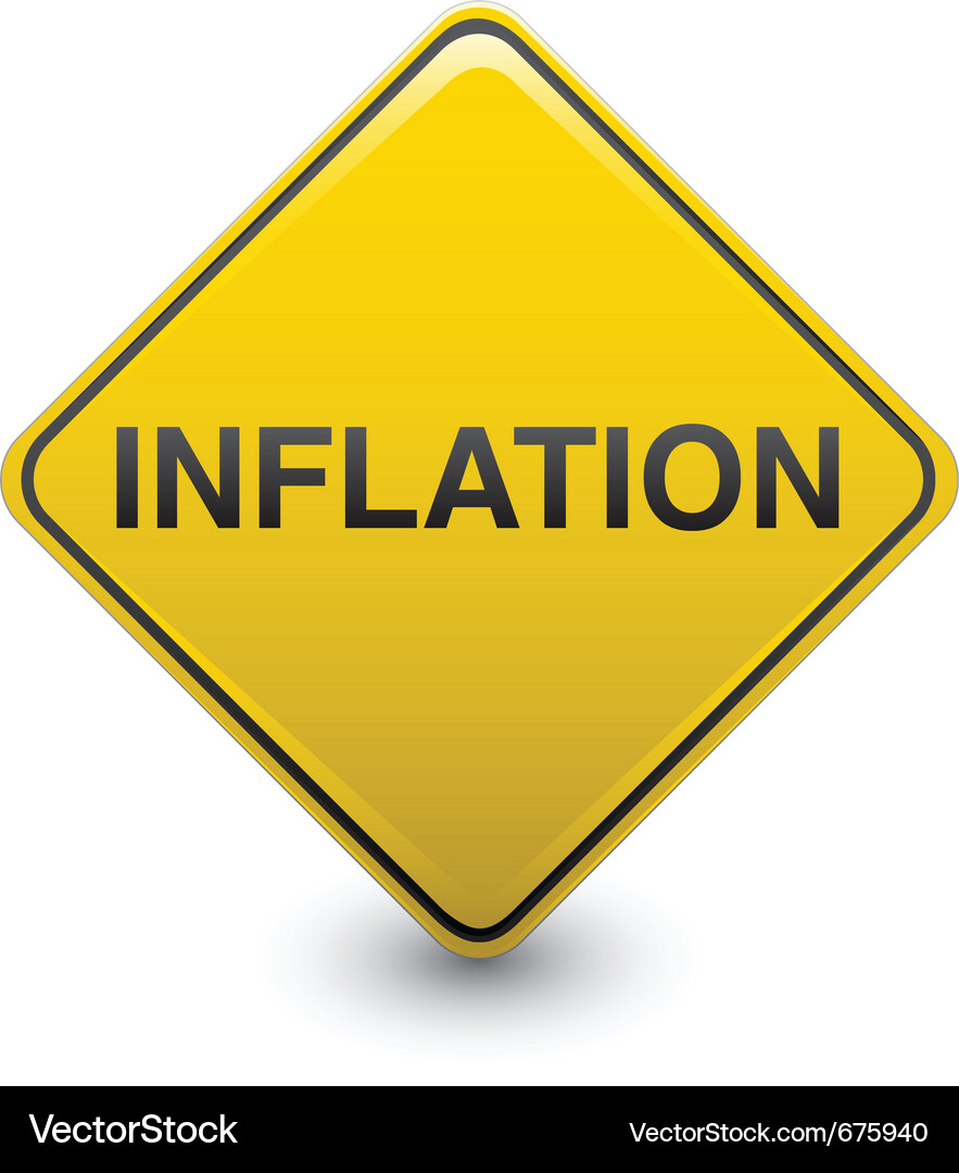 Inflation Warning Sign Stock Vector Illustration Of Text Car