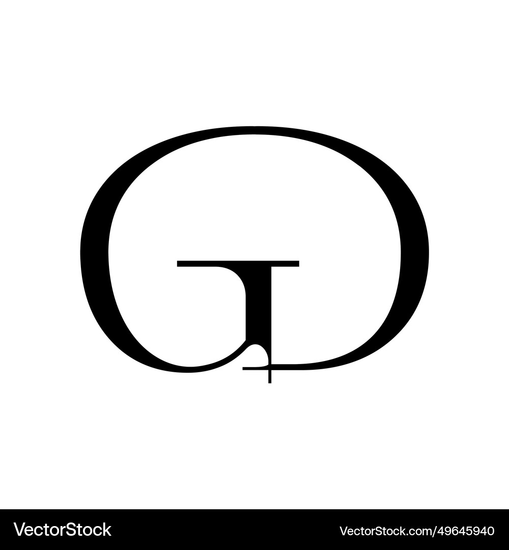 Letter gd connected to each other logo design Vector Image