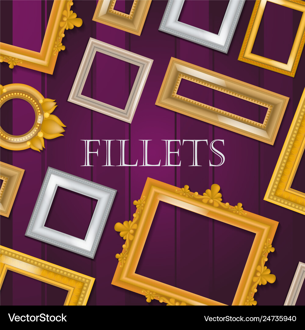 Picture framing banner flyer poster Royalty Free Vector