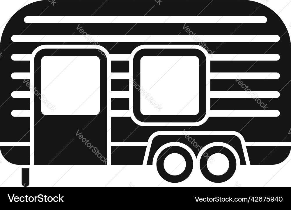 Recreational trailer icon simple car Royalty Free Vector