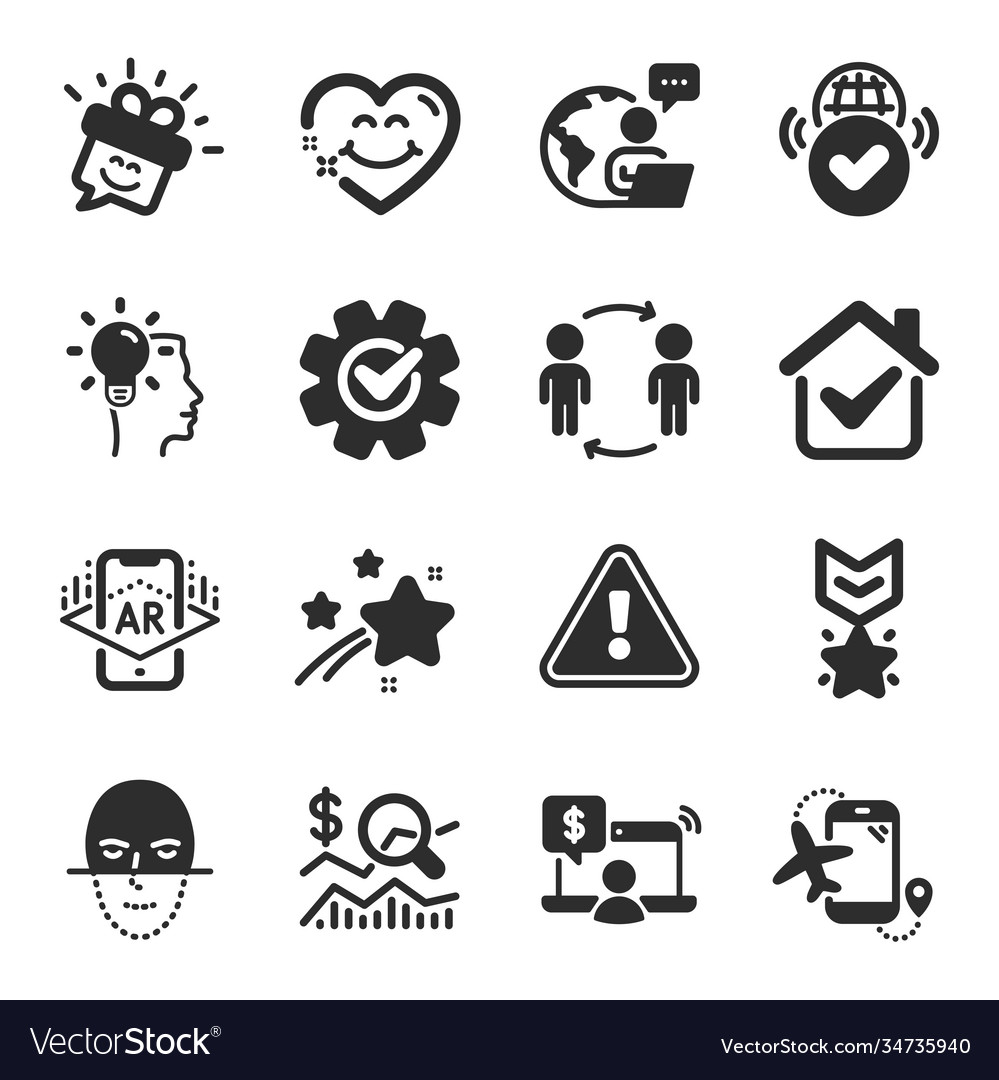 Set technology icons such as workflow idea Vector Image Set technology icons such as workflow idea Vector Image