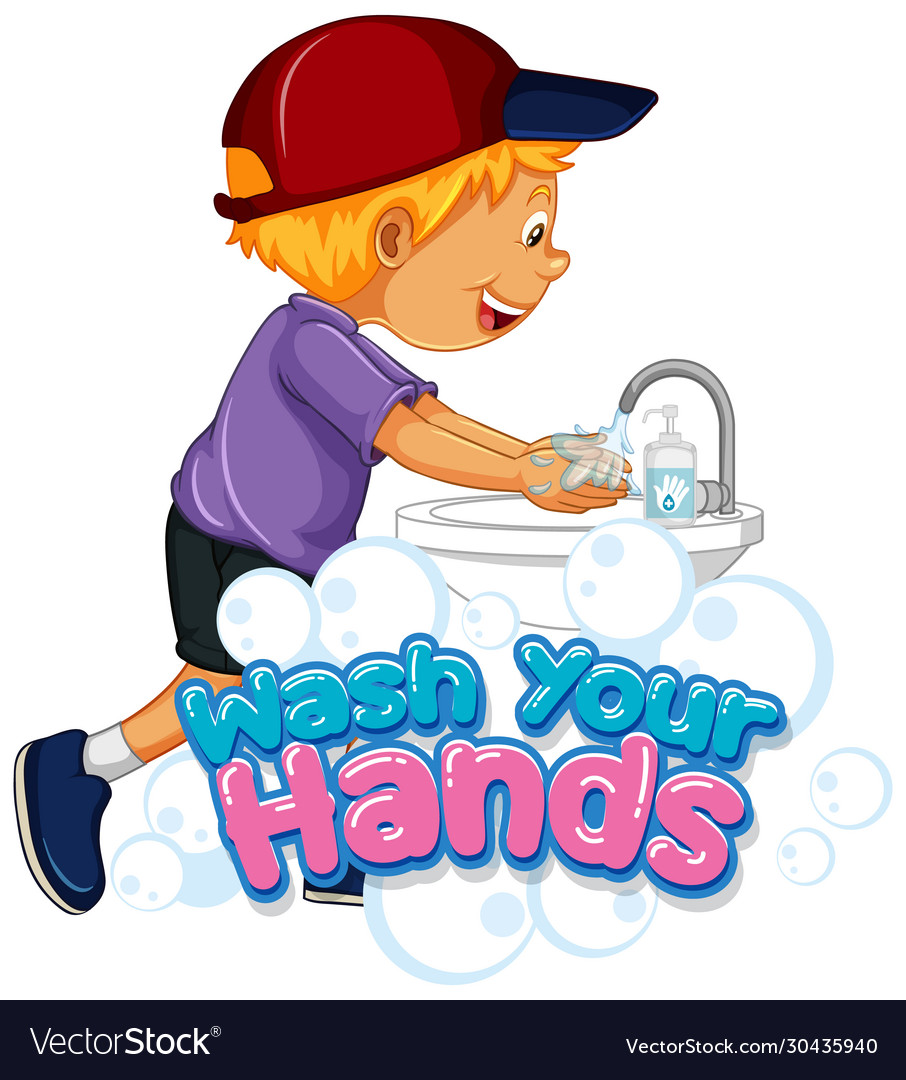 Wash your hands poster design for wash your hands Vector Image Wash your hands poster design for wash your hands Vector Image