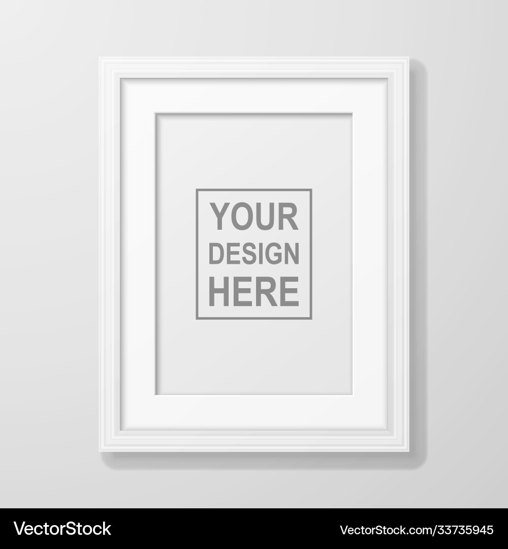 3d realistic a4 decorative white wooden Royalty Free Vector