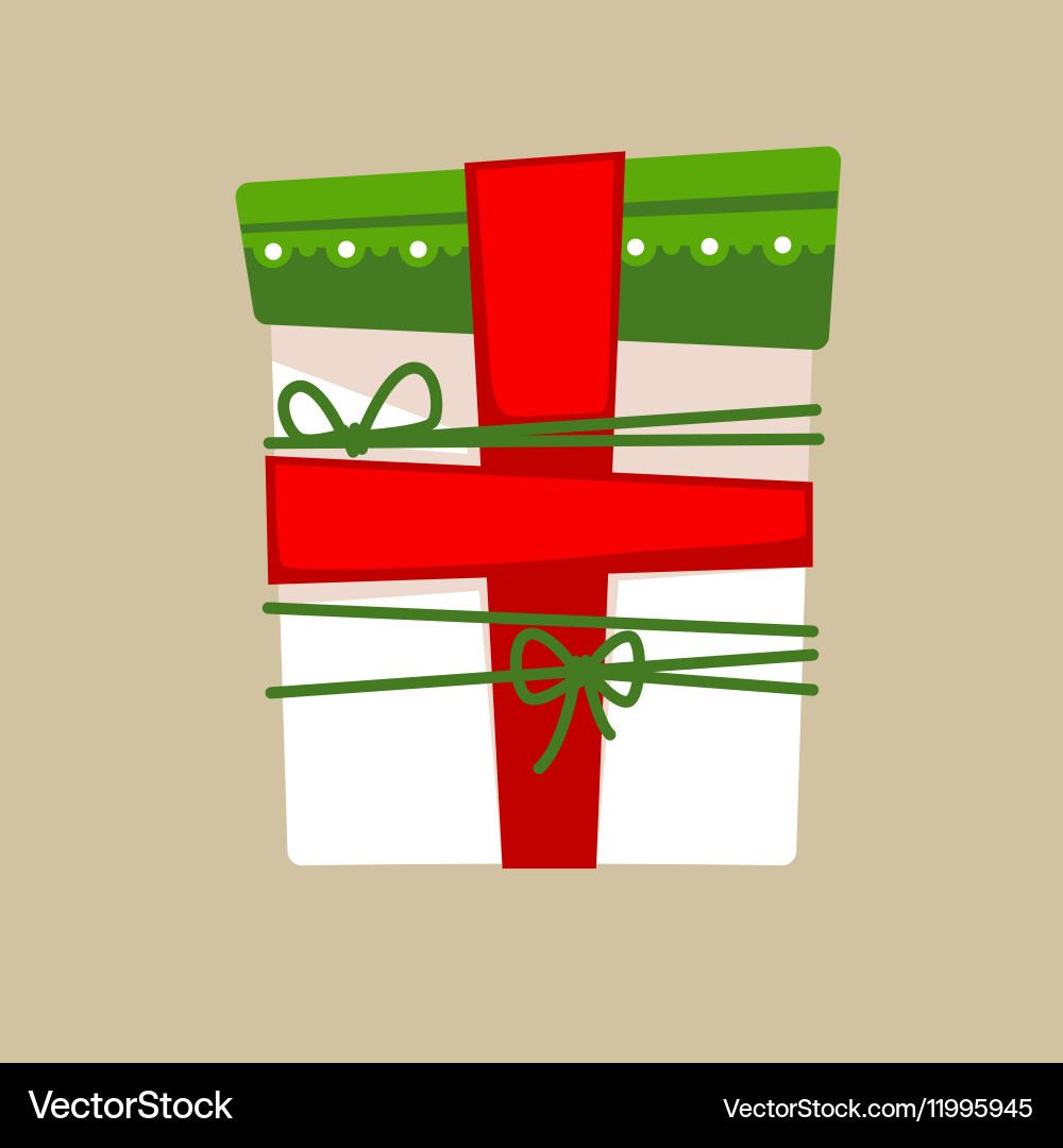 Christmas gift box for holiday Royalty Free Vector Image