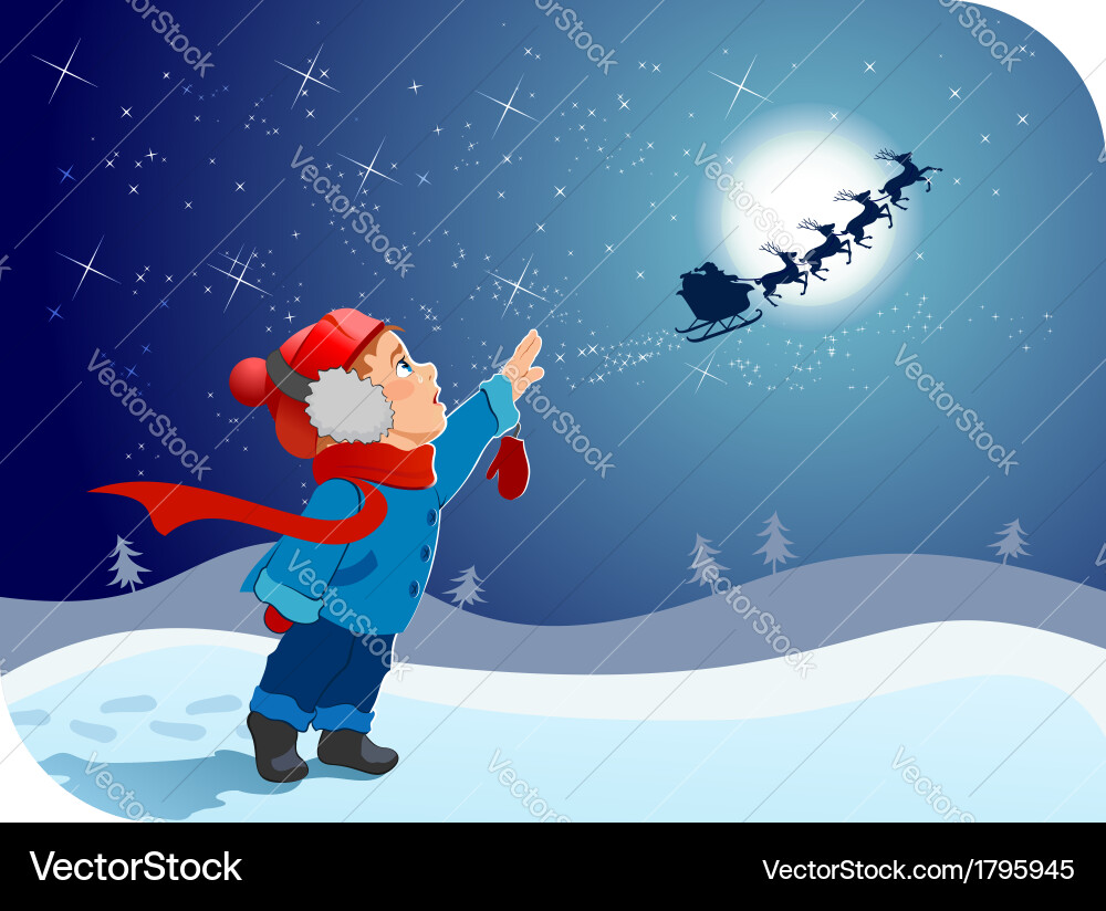 Farewell to santa Royalty Free Vector Image - VectorStock