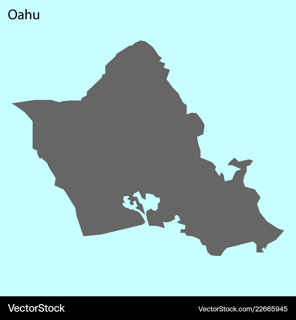 High quality map of island Royalty Free Vector Image